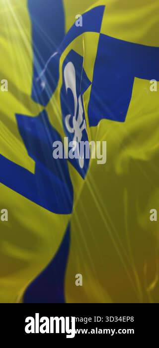 Lelystad Flag, Netherlands. Loop. 4K Vertical Stock Video Footage - Alamy