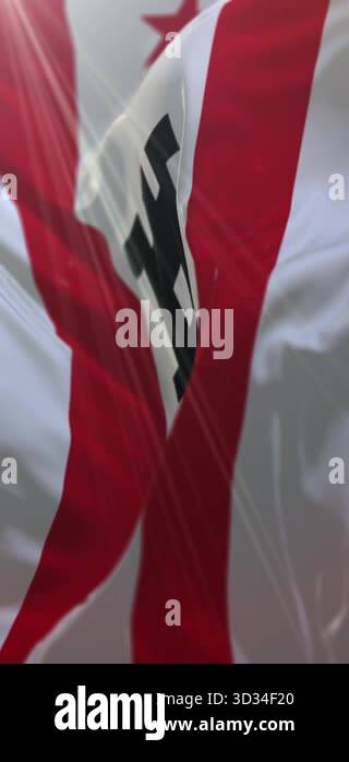 Drenthe Flag, Netherlands. Loop. 4K Vertical Stock Video Footage - Alamy