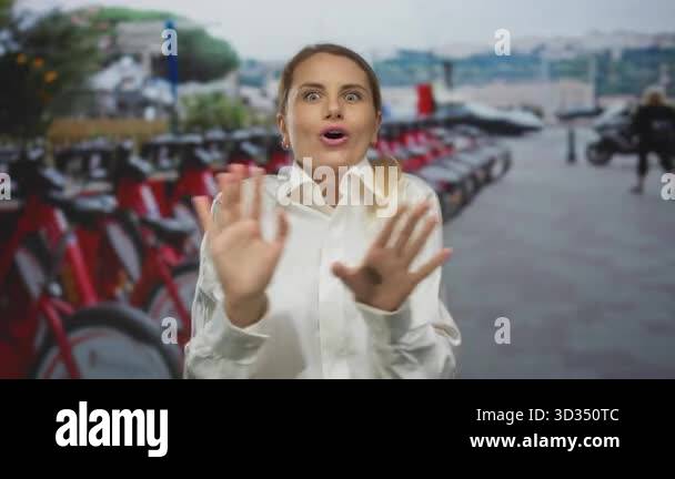 Woman gesturing energetically in white Stock Videos & Footage - HD and ...