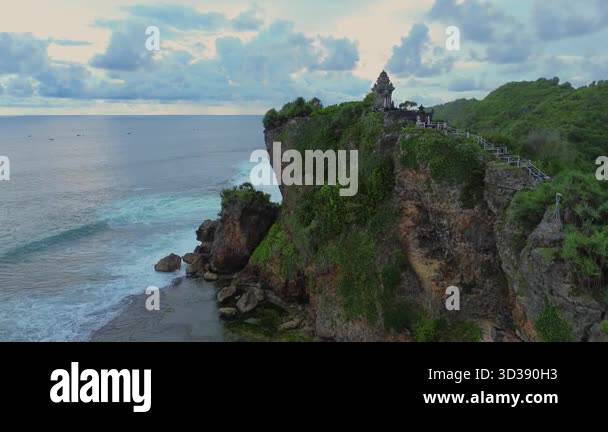 Ngobaran Beach, Gunungkidul, Yogyakarta, a beach that has a typical ...