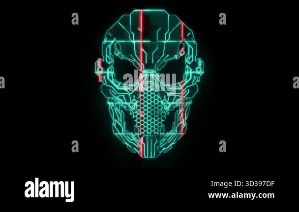 cyber tech frame motion background loop animated Stock Video Footage ...