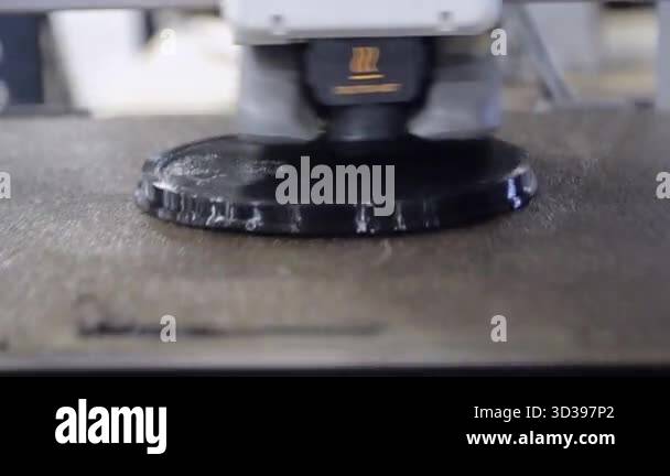 3D printer close up. Working 3D printer in process of printing object ...