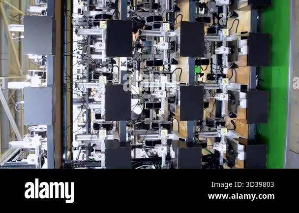 Kyiv, Ukraine, May 25, 2025: 3D printers printing object. 3D printers ...