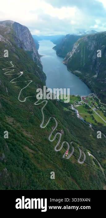 Experience the breathtaking landscape of Lysebotn, Norway as the ...