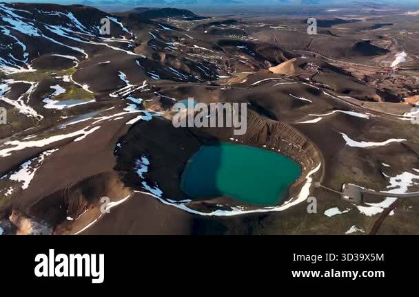 Explore the stunning beauty of Krafla crater, featuring a mesmerizing ...