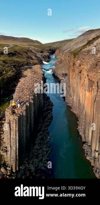 Explore the breathtaking landscapes of Studlagil Canyon in Iceland ...