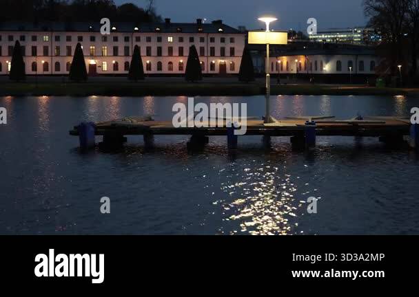 Stockholm, Sweden Water shimmering in the early morning oin ...