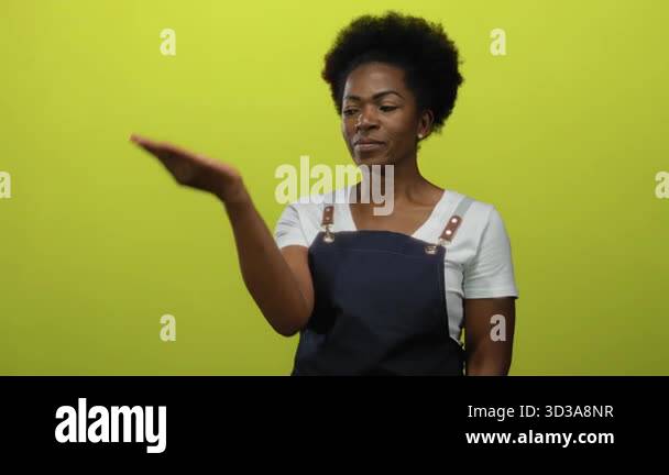 Woman palm pointing gesture stands Stock Videos & Footage - HD and 4K ...
