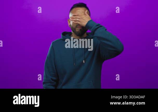 Man covers eyes one Stock Videos & Footage - HD and 4K Video Clips - Alamy