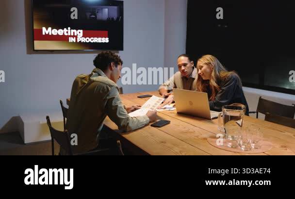 Business diverse team celebrating success in meeting room, high-fiving ...