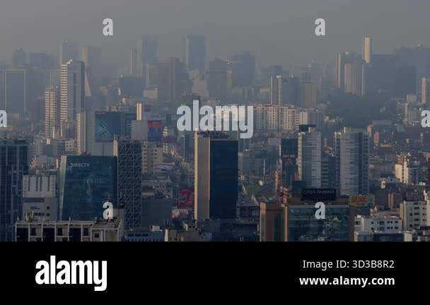 Expansive aerial view of the Lima, Peru skyline, showcasing dense urban ...