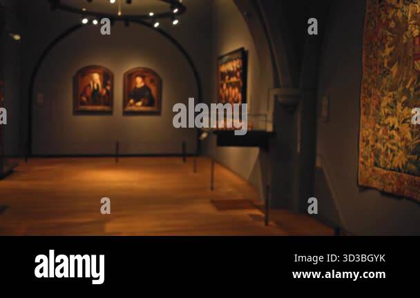 Blurred artwork indoors museum gallery Stock Videos & Footage - HD and ...