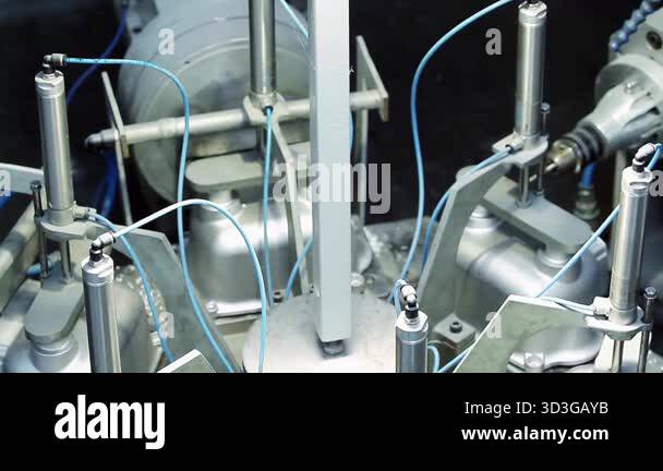 High-Precision CNC Machine: Drilling Process for Metal Parts in an ...