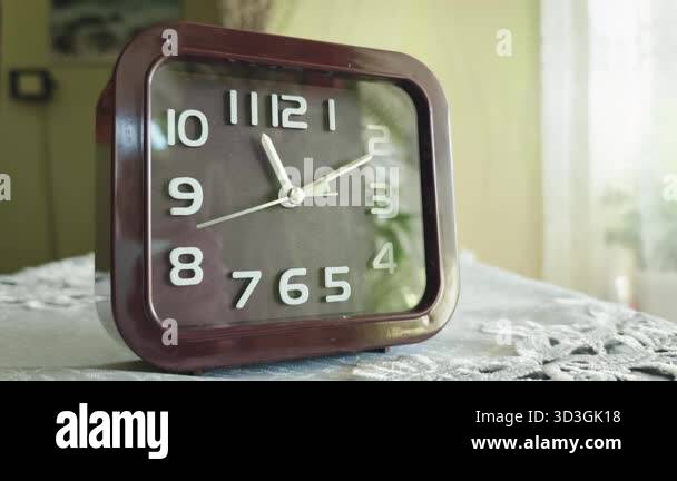 Square analog alarm clock stands Stock Videos & Footage - HD and 4K ...