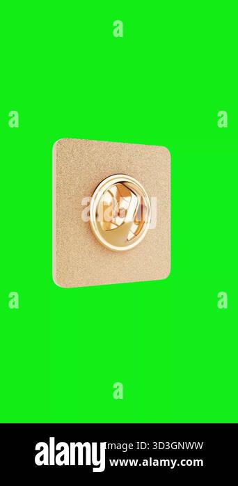 4k Resolution Vertical Video for Social Media: Silver Metal Badge Pin ...