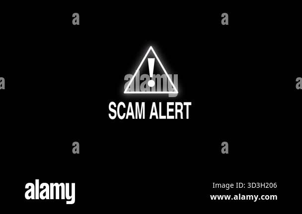 Scam alert symbol, showing digital scam fraud alert and spam alert risk ...