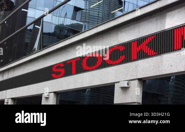 LED signboard stock market crash Stock Video Footage - Alamy