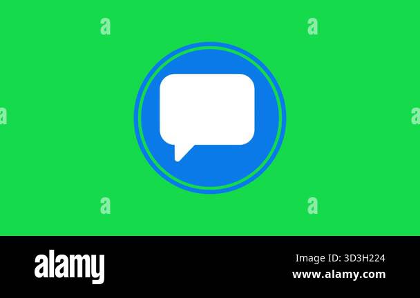 Animated comment button icon animation. social media button animation ...