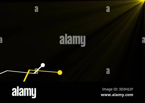 Hologram graph lines and increase on a grid background animation ...