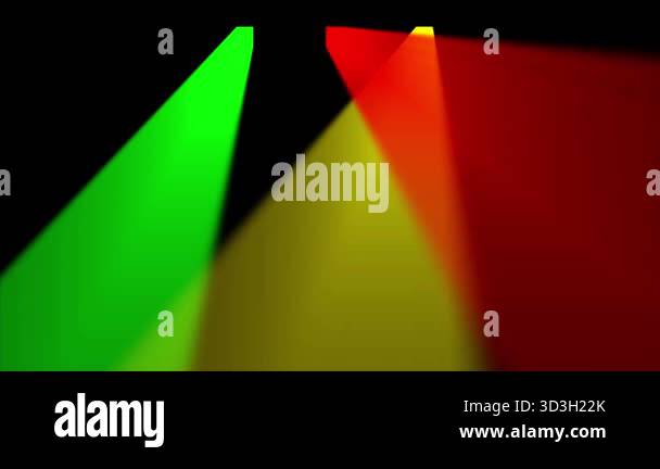 Motion graphic of spotlights colorful light in nightclub show illuminated with bright spotlight ...