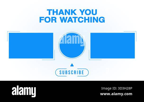 Thanks For Watching animation end screen. creative End Screen Elements ...