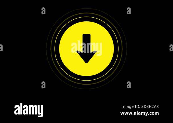 Animated squirrel arrow on a transparent background. Moving arrow down ...