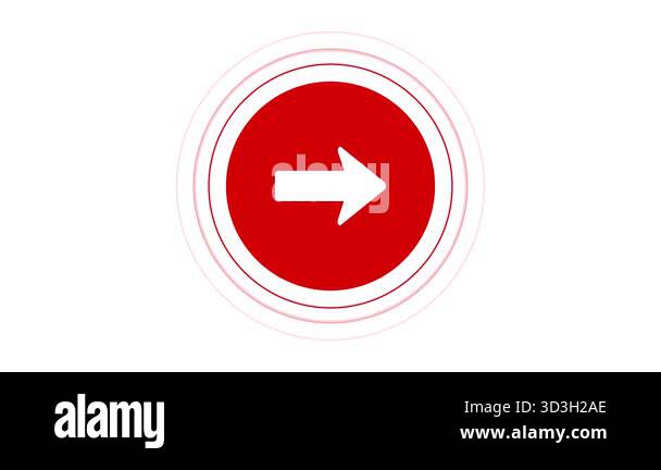 Animated squirrel arrow on a transparent background. Moving arrow right ...