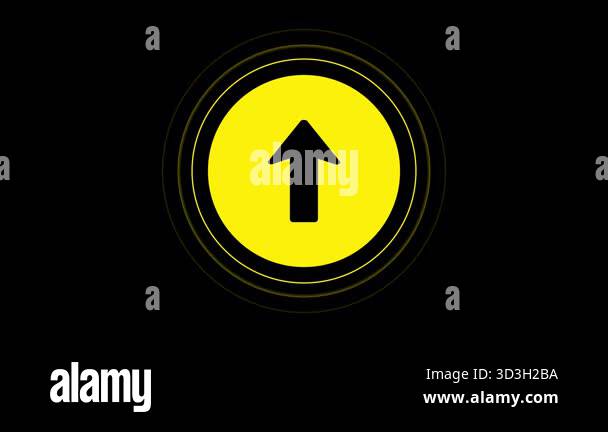 Animated squirrel arrow on a transparent background. Moving arrow up ...