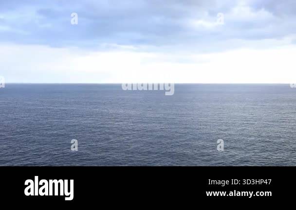 Minimalistic seascape of Mediterranean sea near Mallorca island coast ...