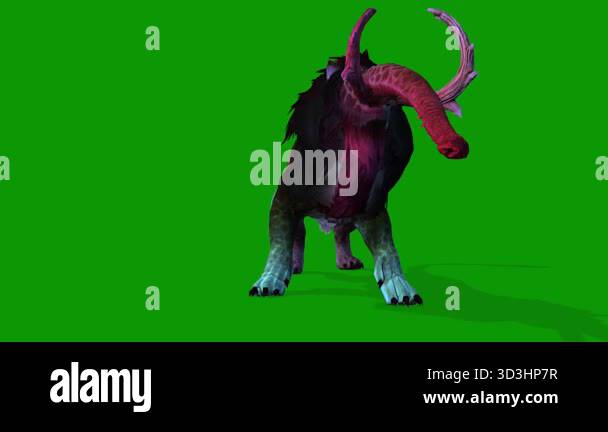 3D Baku Monster Angry Scene Front Side-Green Screen Chroma Key Video ...