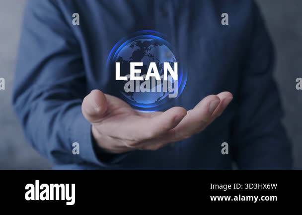 Innovative lean management concept showing business efficiency ...