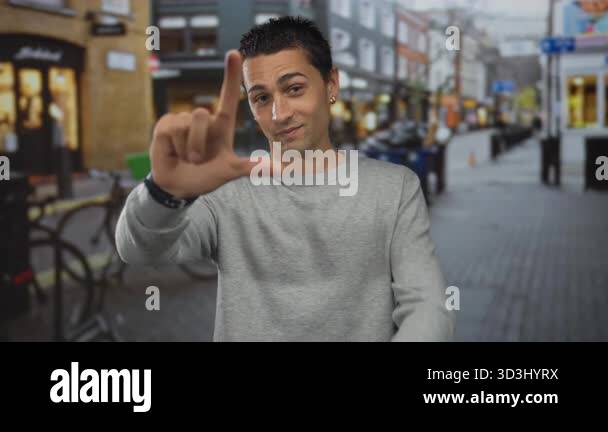 Man making loser gesture hand Stock Videos & Footage - HD and 4K Video ...
