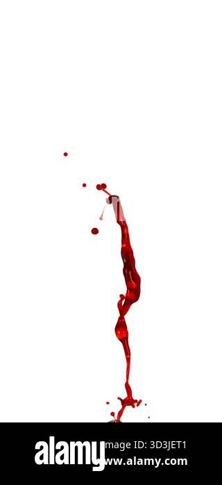 Blood Splash in Super Slow Motion. Isolated on White Background. High ...