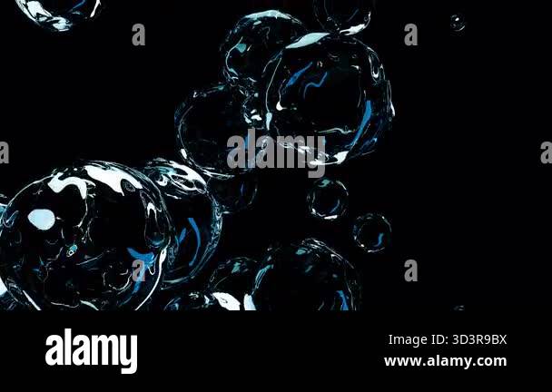 Various shapes and movements of water on a transparent background with ...