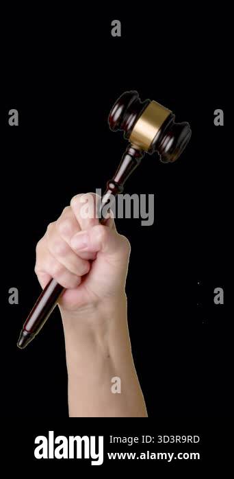 Female Hand Gripping A Gavel In The Air with Alpha Channel ...