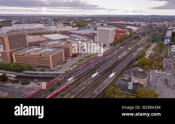 Time lapse clip of trains arriving and departing the station Cologne ...
