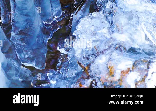 Fixed shot video landscape of about twenty seconds of a stream in the ...