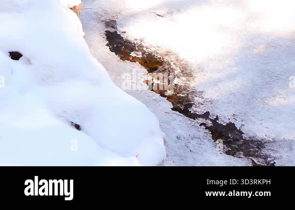 Fixed shot video landscape of about twenty seconds of a stream in the ...