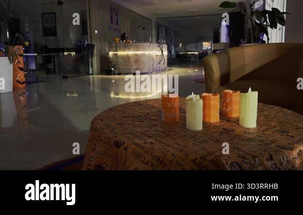 4K static interior video showing a lobby reception decorated for ...