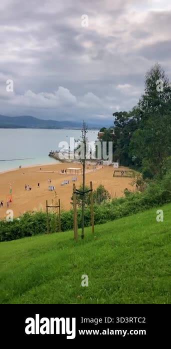 SANTANDER, SPAIN - AUGUST 19, 2025: Wonderful view of the calm sea from ...