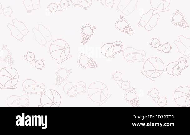 Floating summer vacation doodle icons Stock Videos & Footage - HD and ...