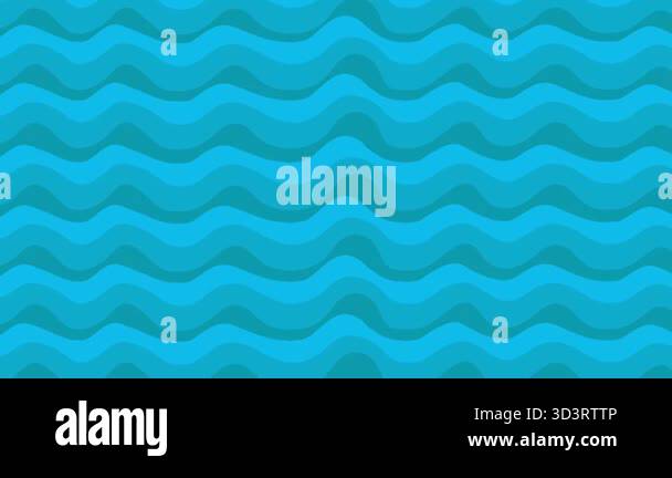 blue wave pattern background animation on horizontal screen Stock Video ...