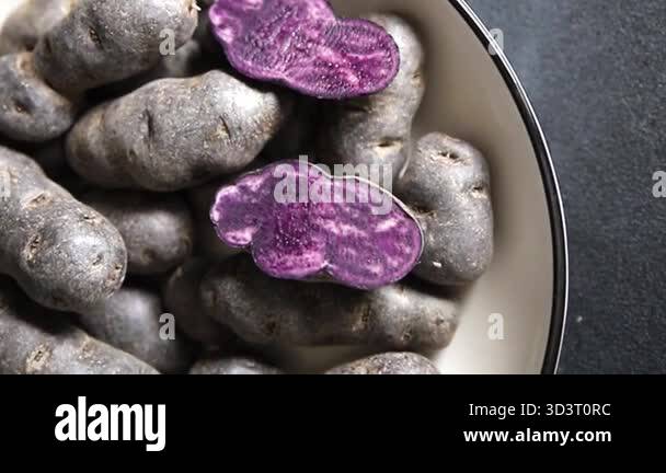 Purple potatoes raw fruit blue potatoe vegetable dish fresh gourmet ...