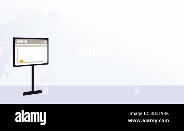Computer monitor displaying blank screen Stock Video Footage - Alamy