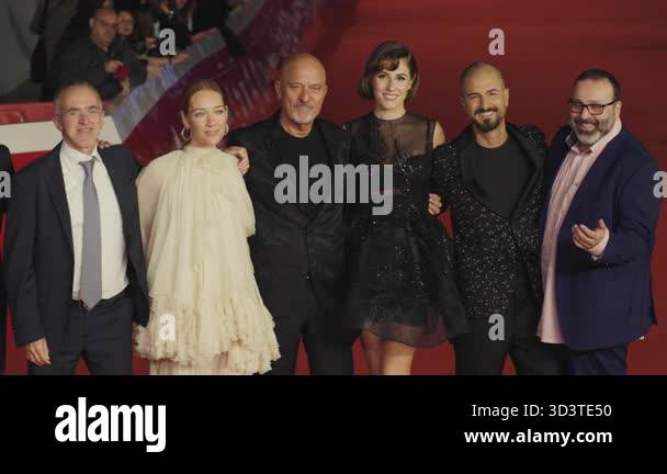 Rome, Italy - October 21, 2025: A group of actors and actresses attend ...