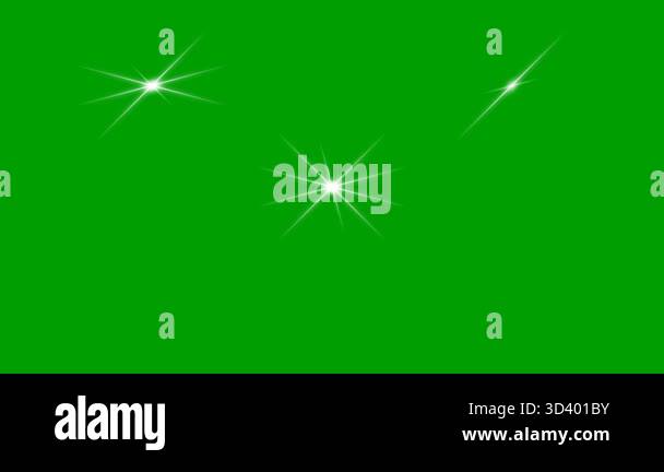 Glitter, Sparkle or Burst animation with glowing light effects on green ...