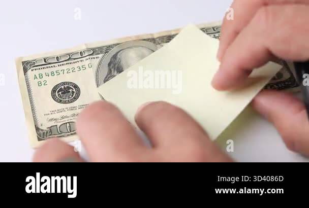 Hand holding dollar bill white Stock Videos & Footage - HD and 4K Video ...