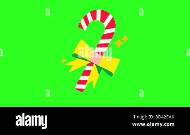 Festive candy cane animation. Christmas animation video. festival ...