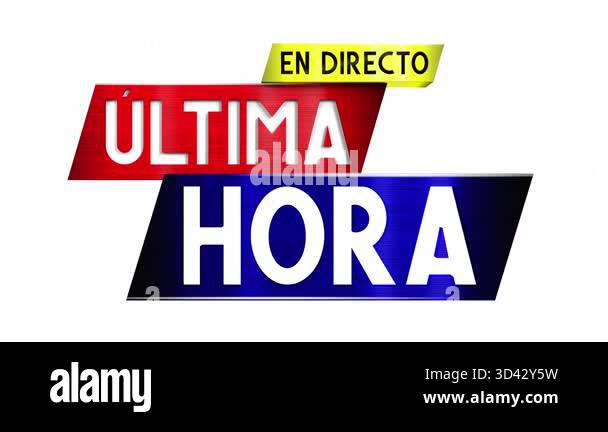 Live breaking news sign in Spanish isolated on white background - 3D 4k ...