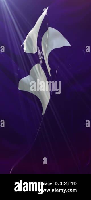 Flag of Gunma Prefecture, Japan. Loop. 4K Vertical Stock Video Footage ...